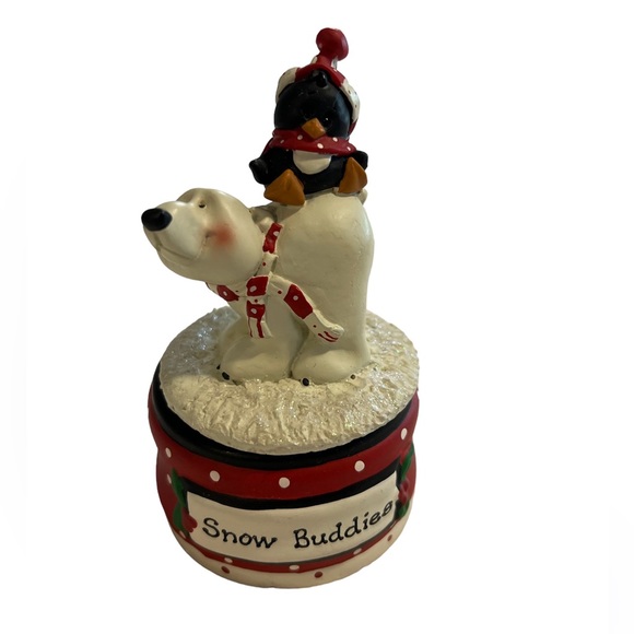 Holiday | Snow Buddies Ceramic Christmas Decor Tea Light Candle Holder ...